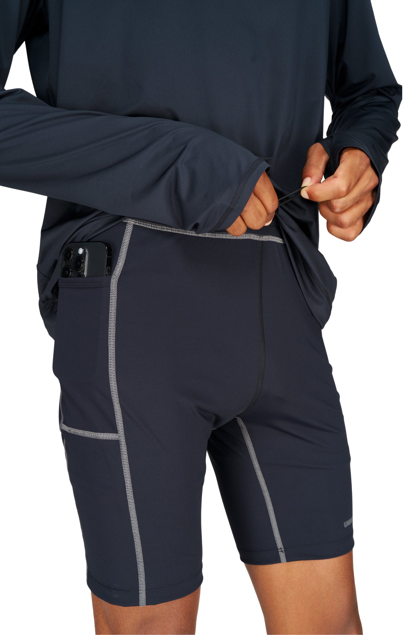 Boost Half Tights - Men's running half tights in Black with contrast ...