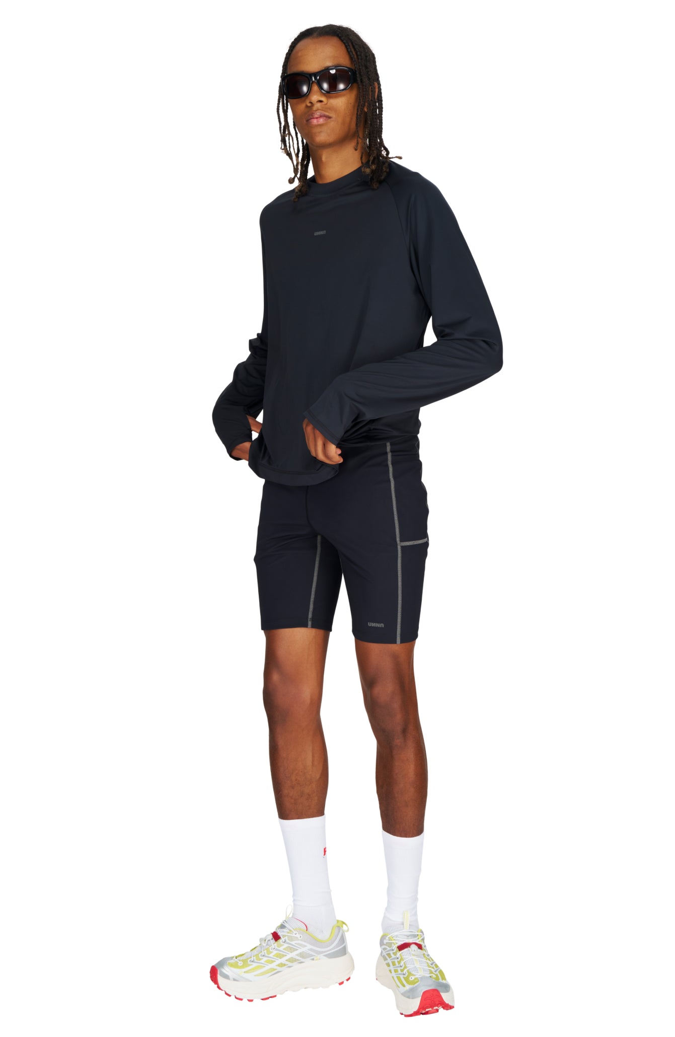 Boost Half Tights - Men's running half tights in Black with contrast ...